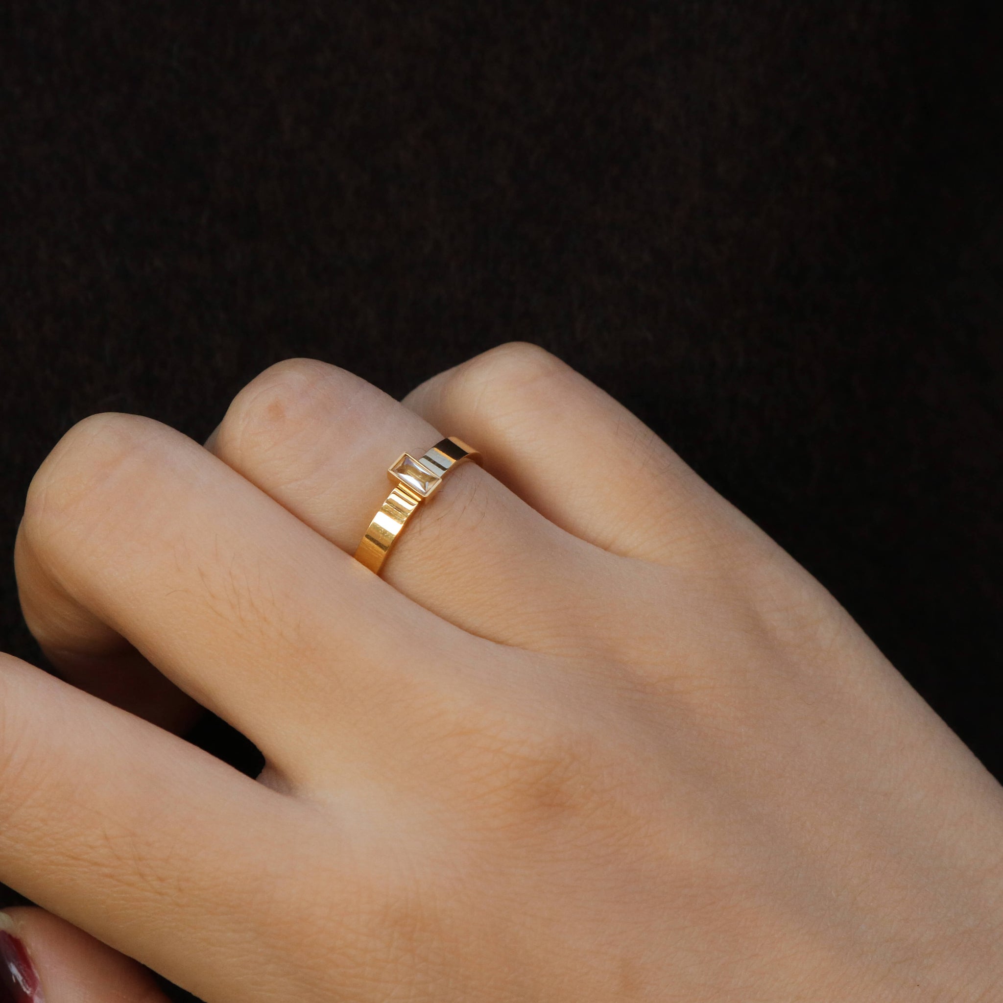 Bia Baguette Ring