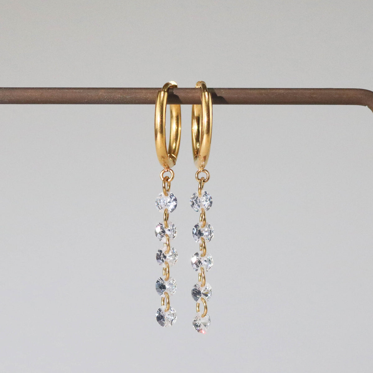 Tia Crystal Drop Earrings