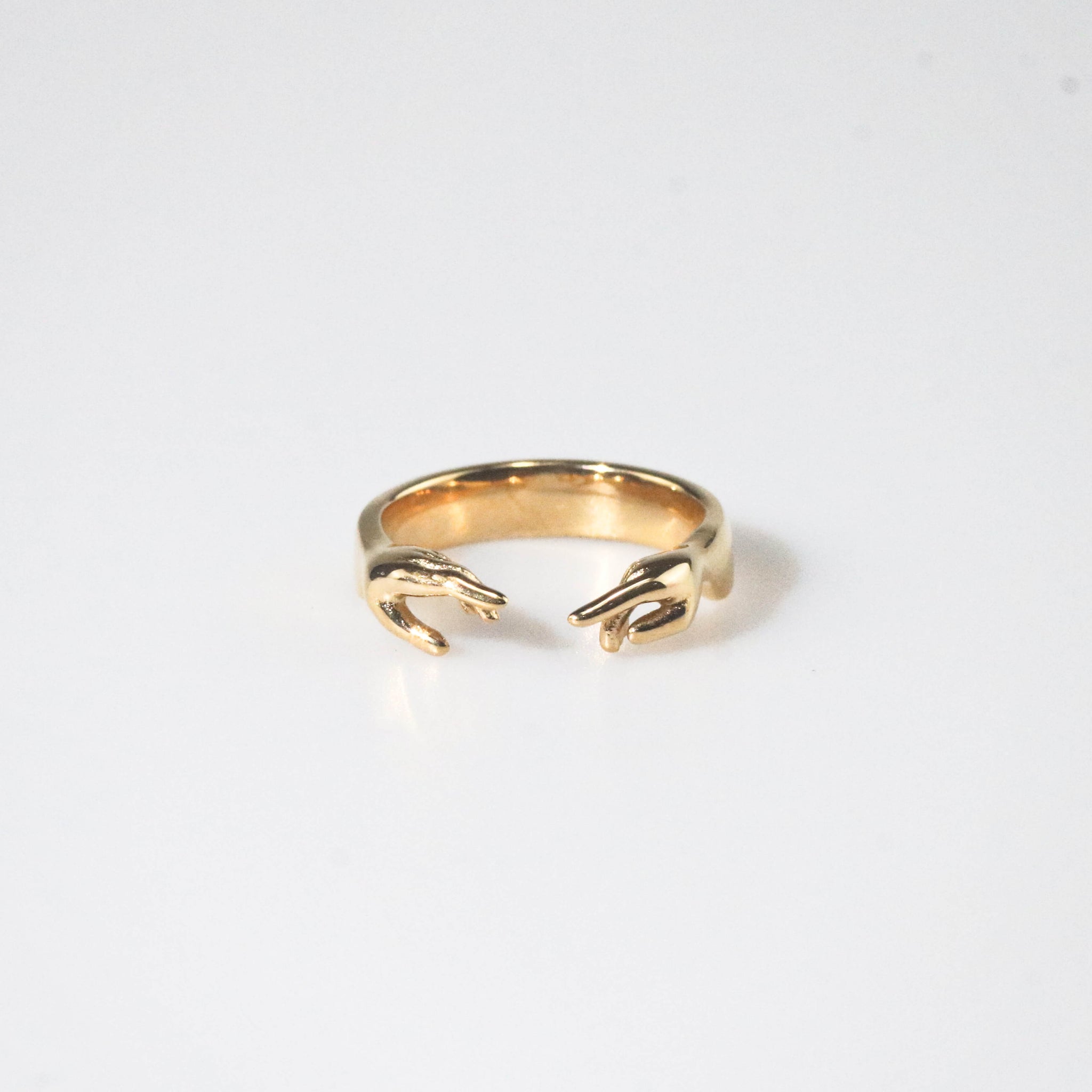 Gold Open Hands Ring