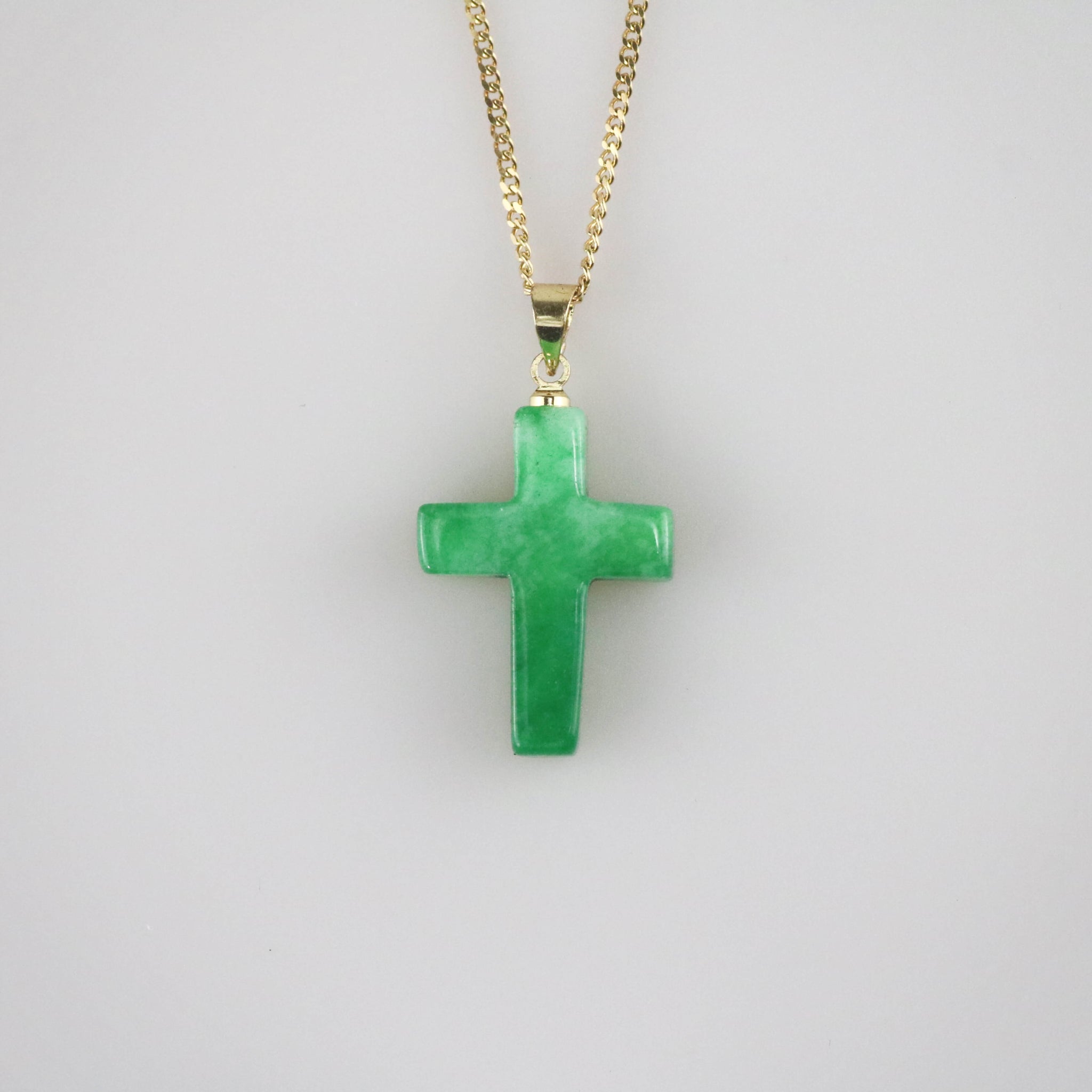 Jade Cross Pendant Necklace