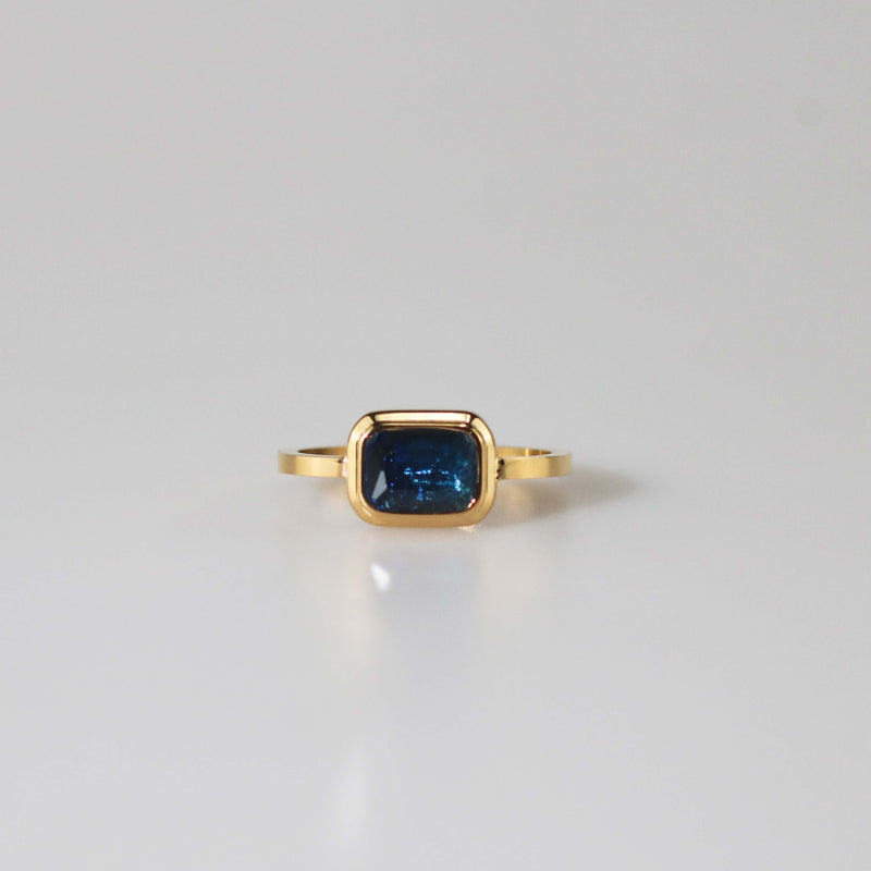 Square Royal Blue Stone Ring