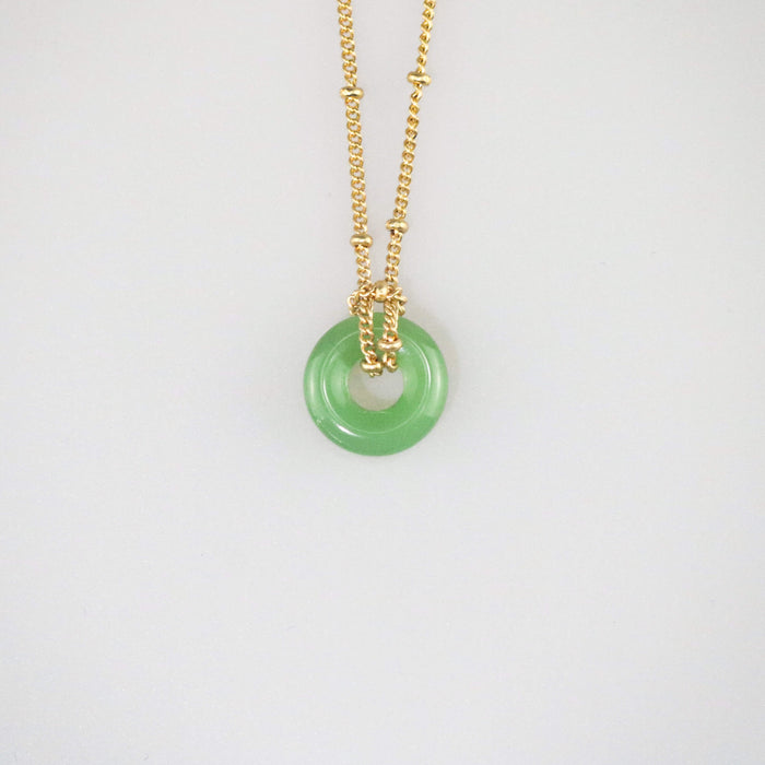 Green Jade Loop Necklace