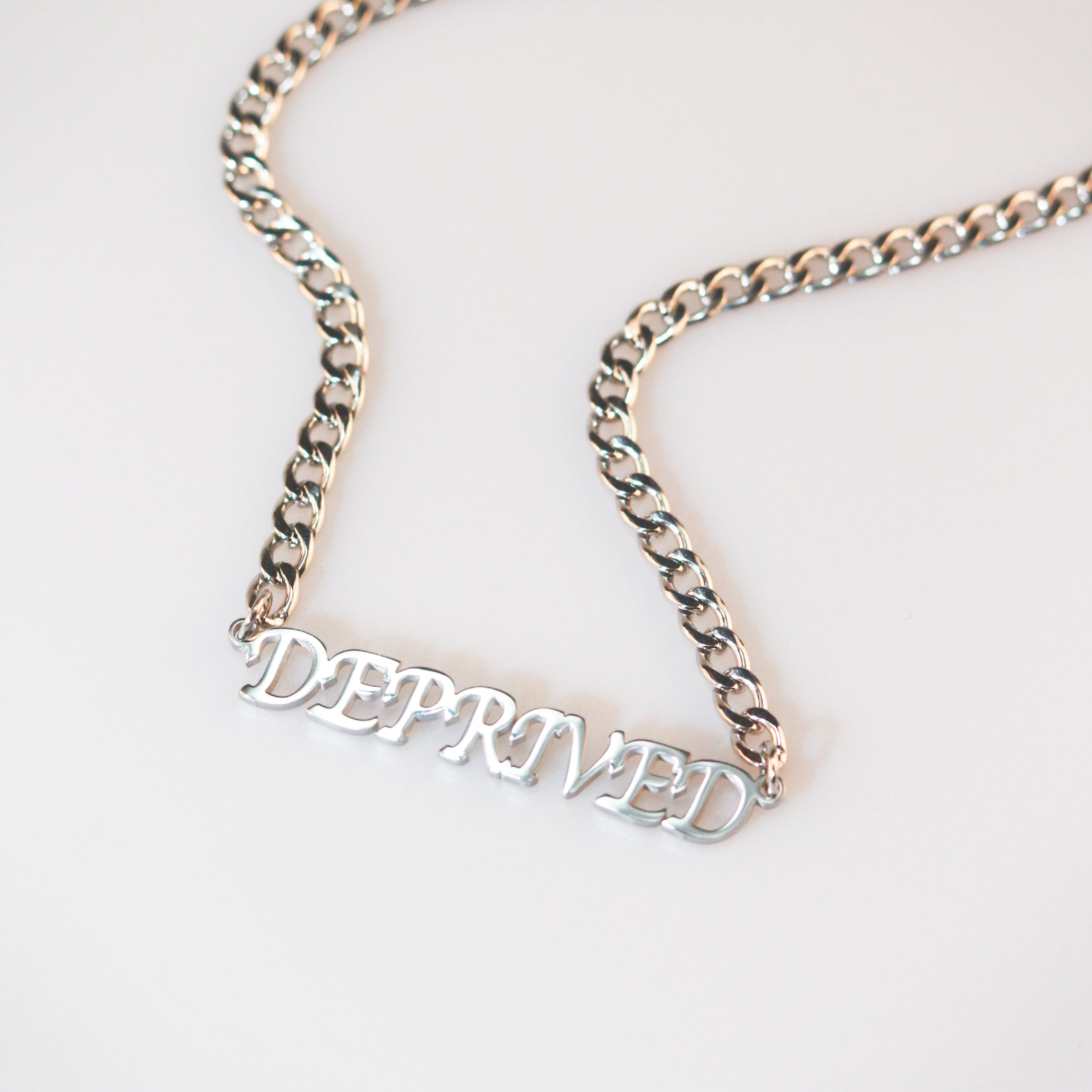 Customizable Steel Nameplate Necklace | Meideya Jewelry