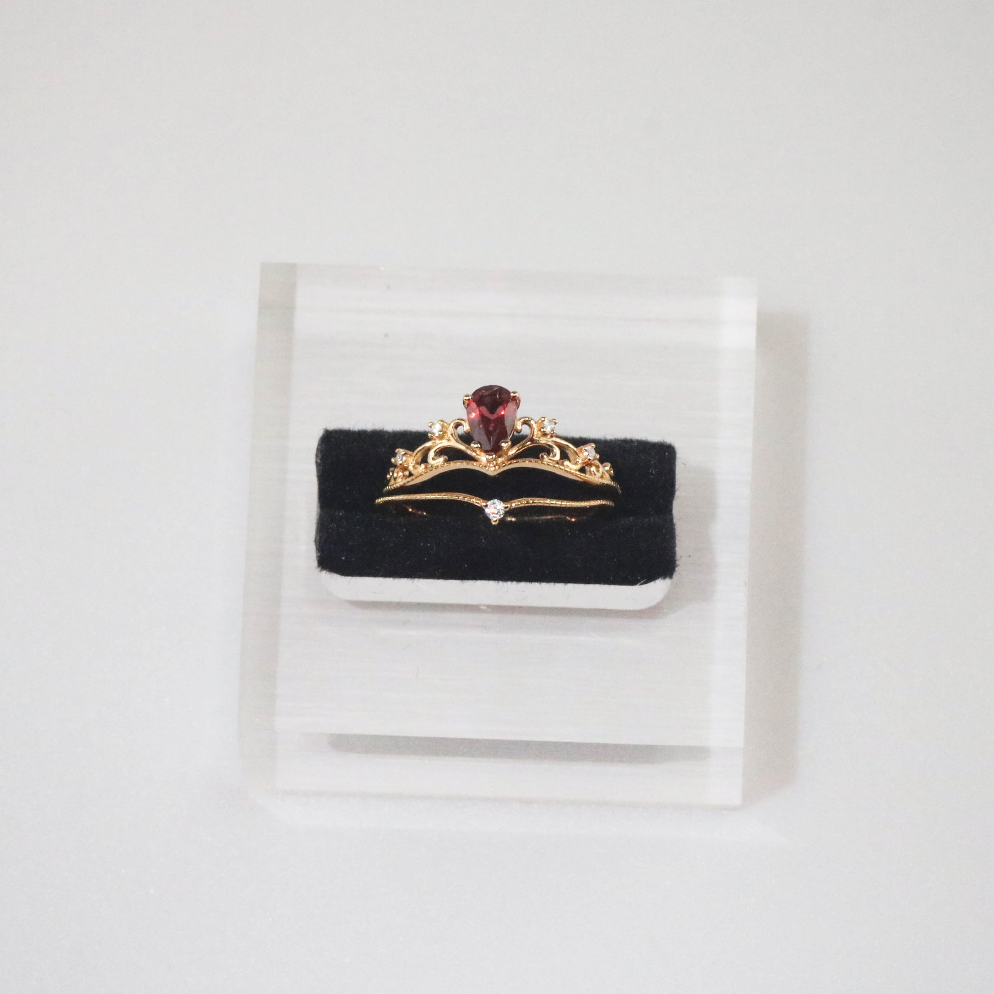 Ruby Crown Ring Set